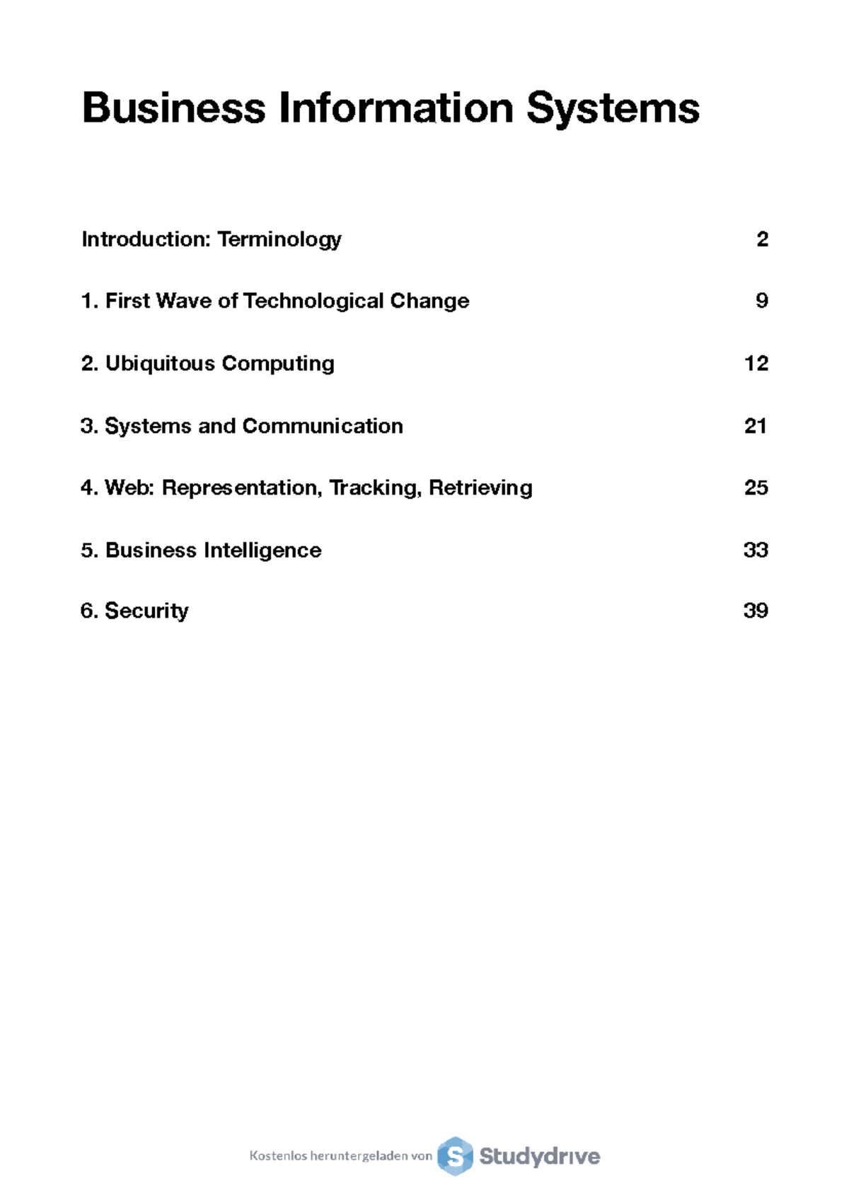 SBWL Business Information Systems PDF - Business Information Systems Introduction: Terminology ...