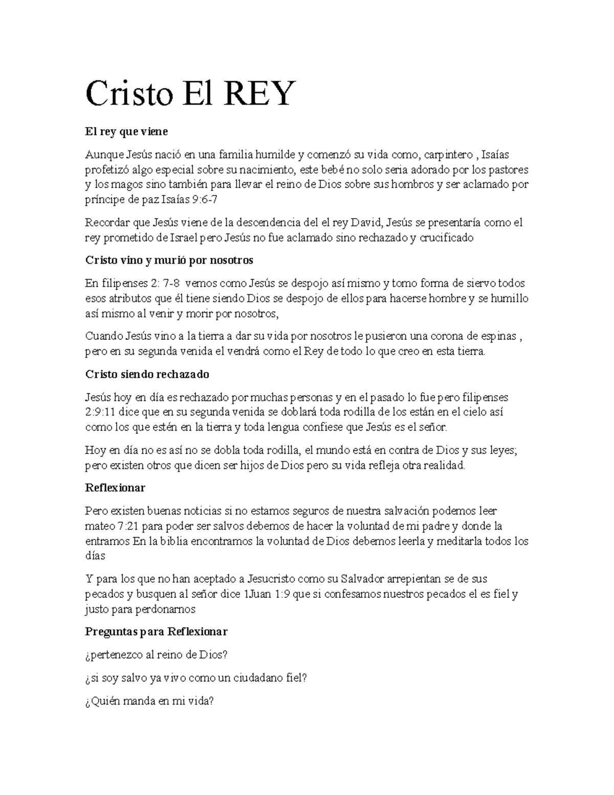 Cristo El rey - Cristo El REY El rey que viene Aunque Jesús nació en ...