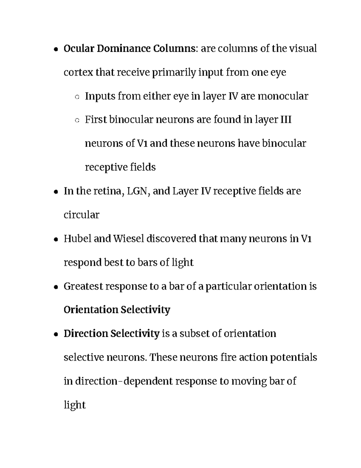 Ocular dominance columns - Ocular Dominance Columns: are columns of the ...