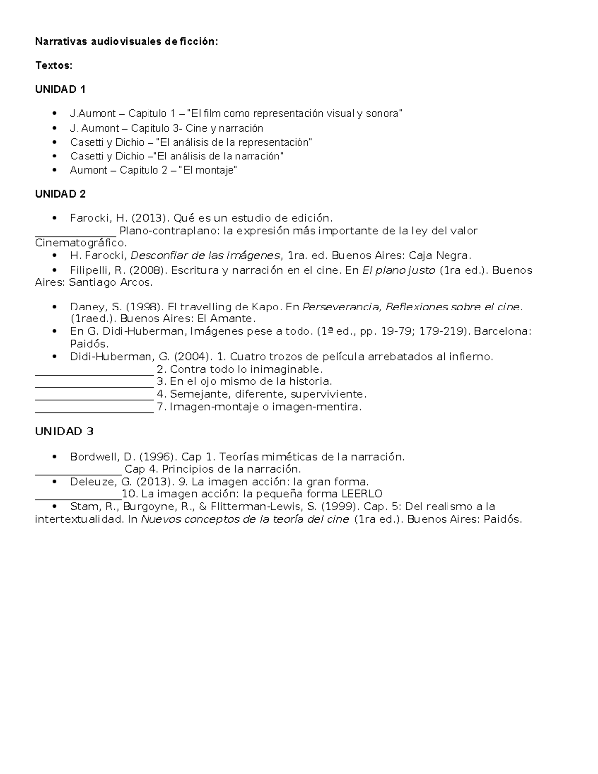 Resumen Narrativas completo - Narrativas audiovisuales de ficción ...