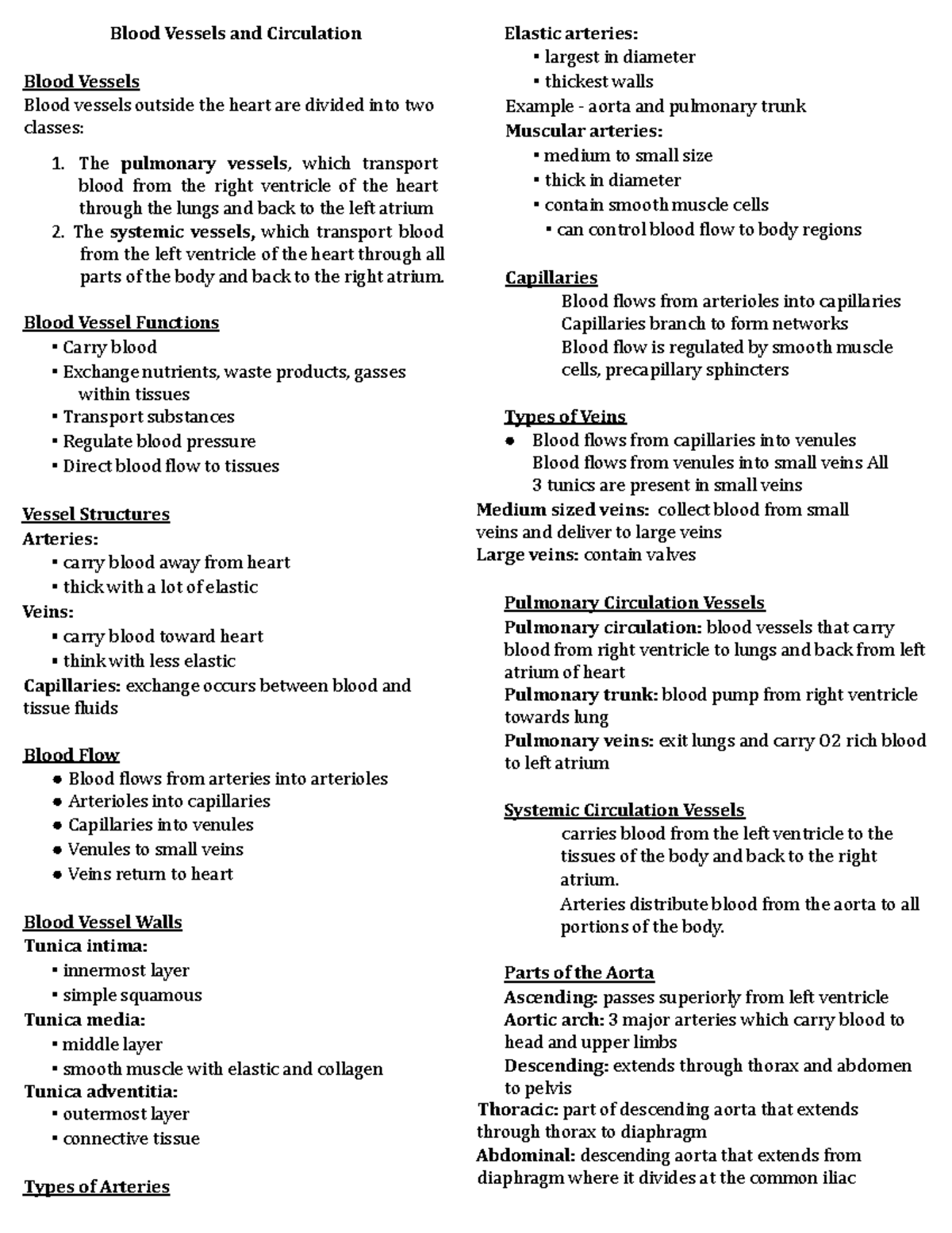 Chapter 13 Blood Vessel AND Circulation transes - Blood Vessels and ...