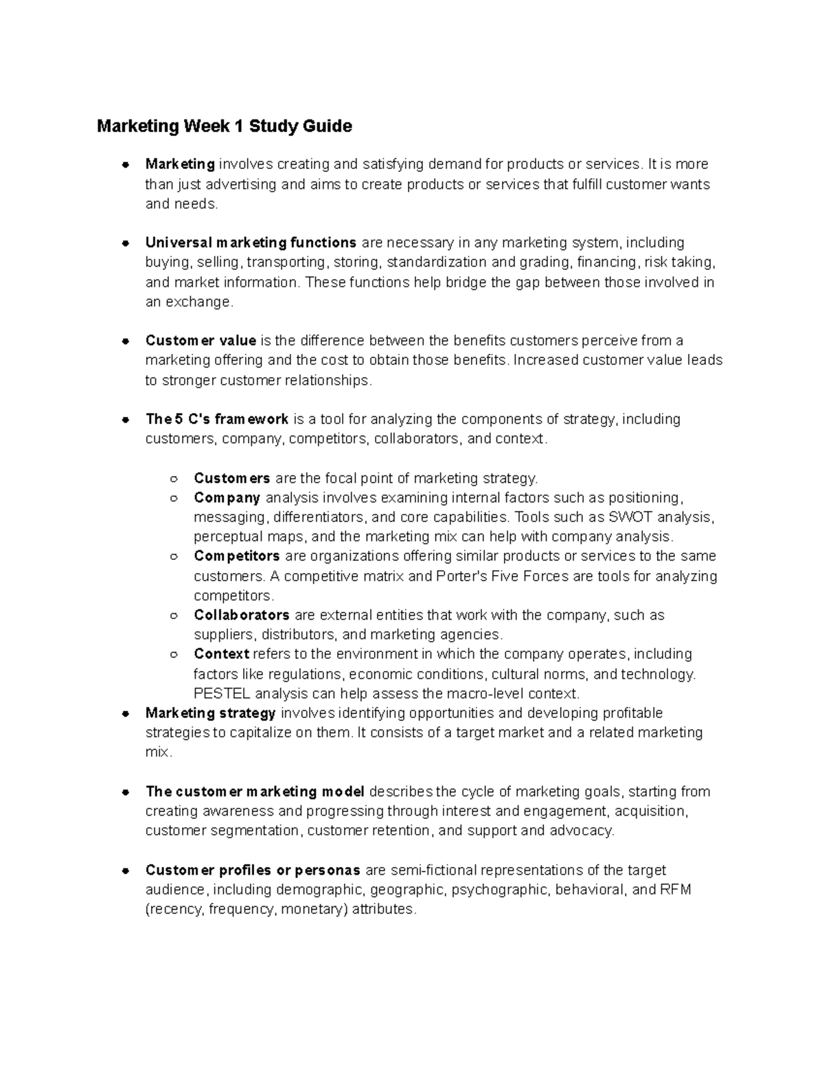Week1-Study Guide - Notes that I took throughout the first couple weeks ...