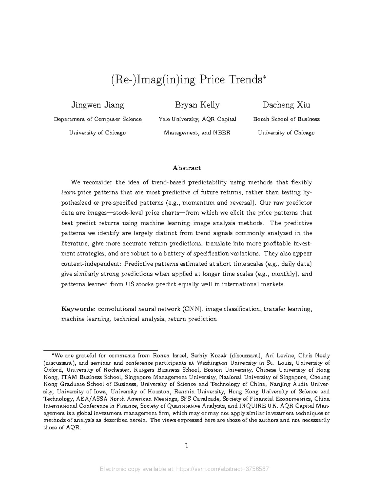 2023 JF (Re-)Imag(in)ing Price Trends - (Re-)Imag(in)ing Price Trends ∗ ...