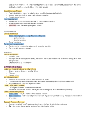 Social Problems Notes SOC 105 CSU - 8/27/ Social Institution: any set ...