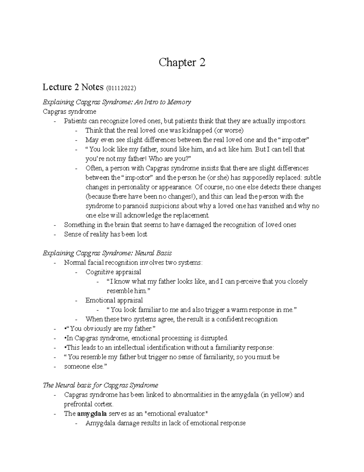 Lecture 2 The Neural Basis For Cognition Pt1 Chapter 2 Lecture 2 Notes 01112022 Explaining