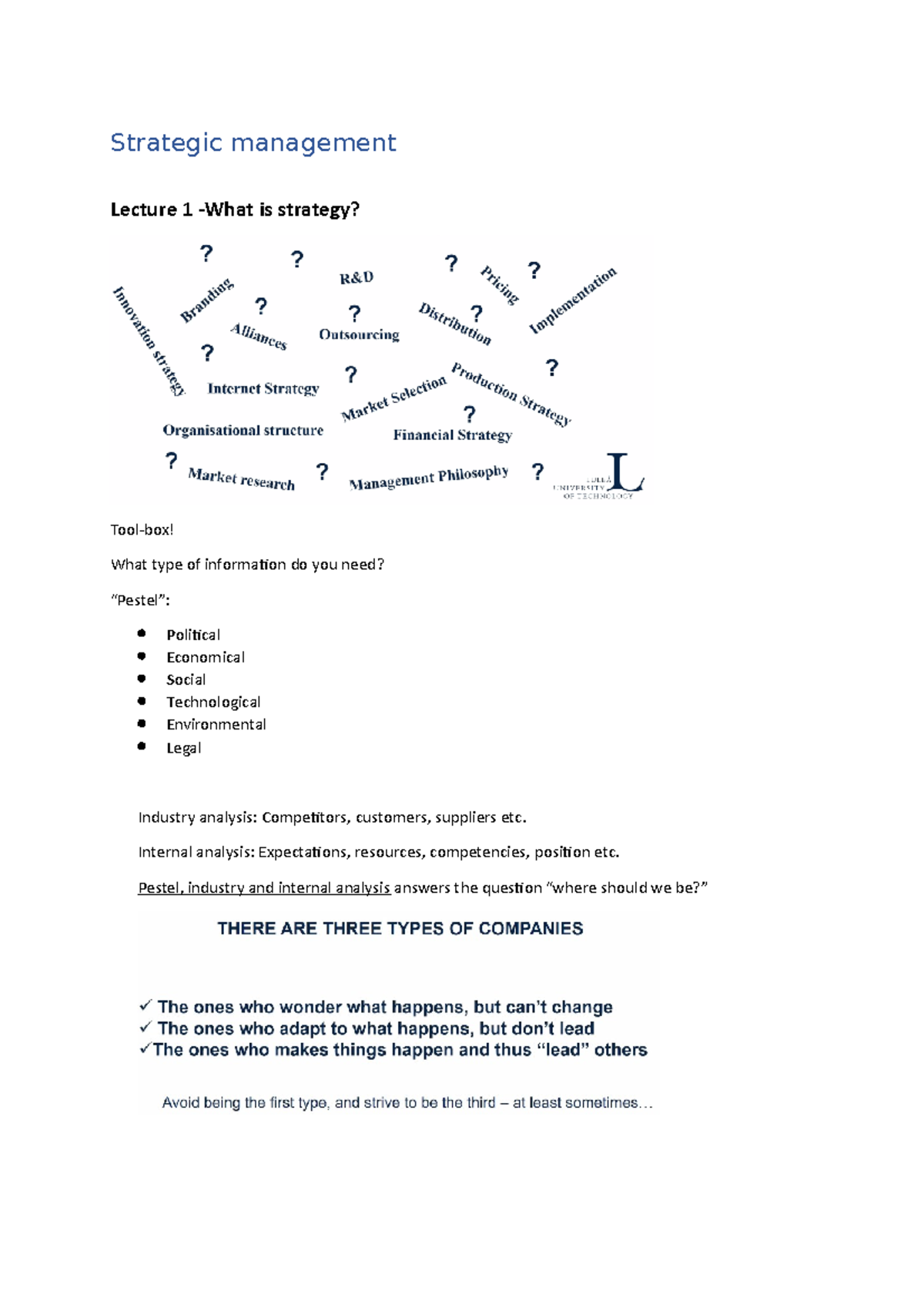Strategic-management-notes - E7002N - Studocu