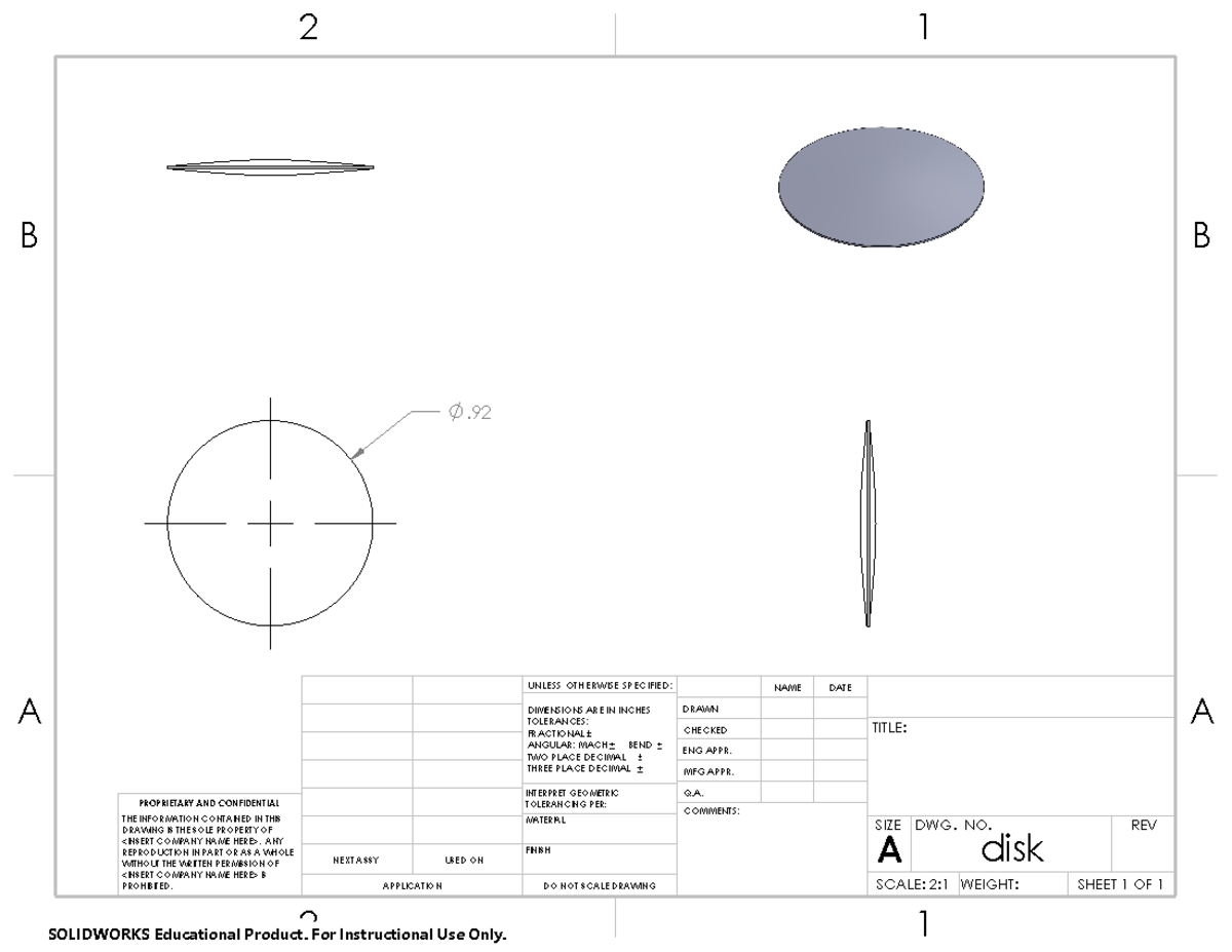 Magnetic disk - A A B B 2 2 1 1 DO NOT SCALE DRAWING disk SHEET 1 OF 1 ...