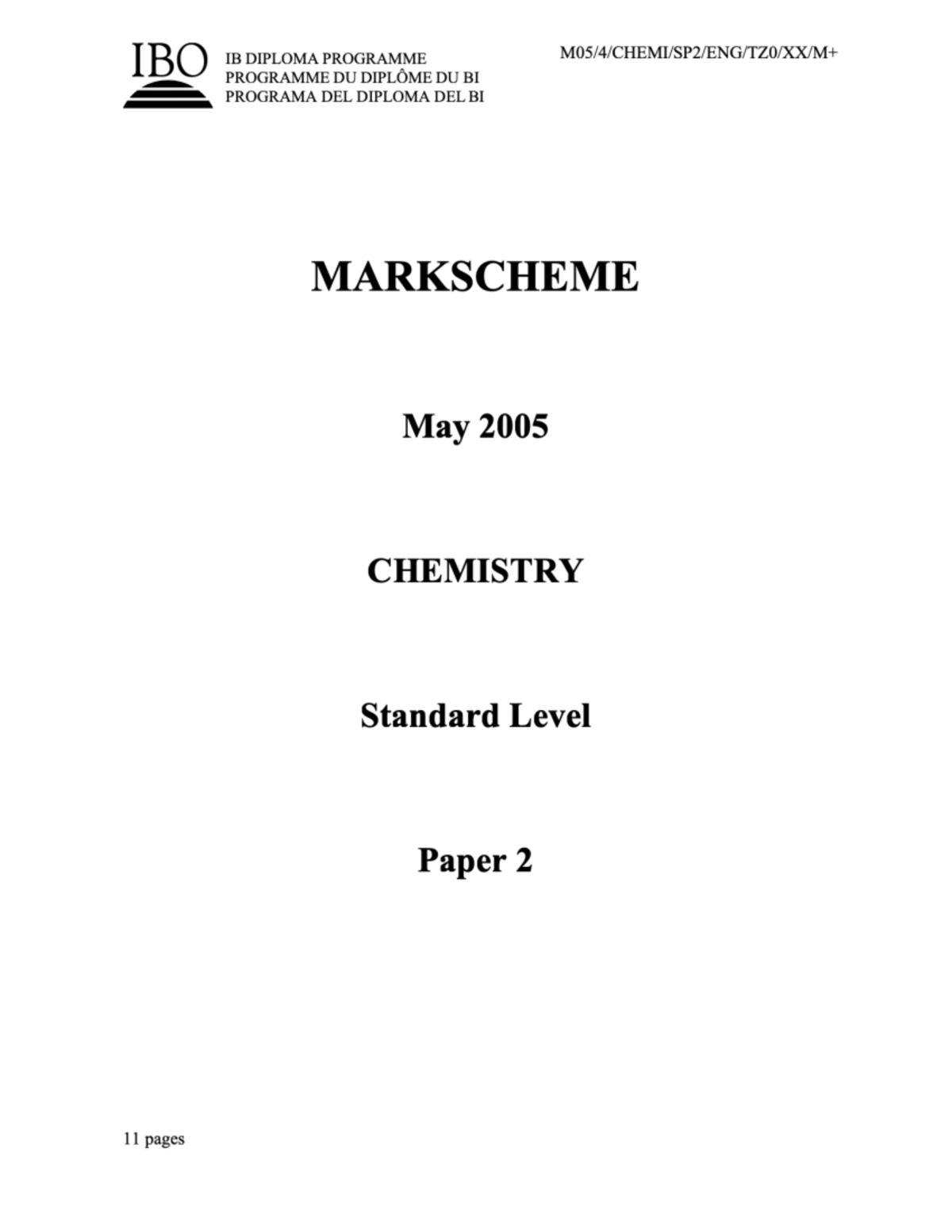 Chemistry Papers - Studocu