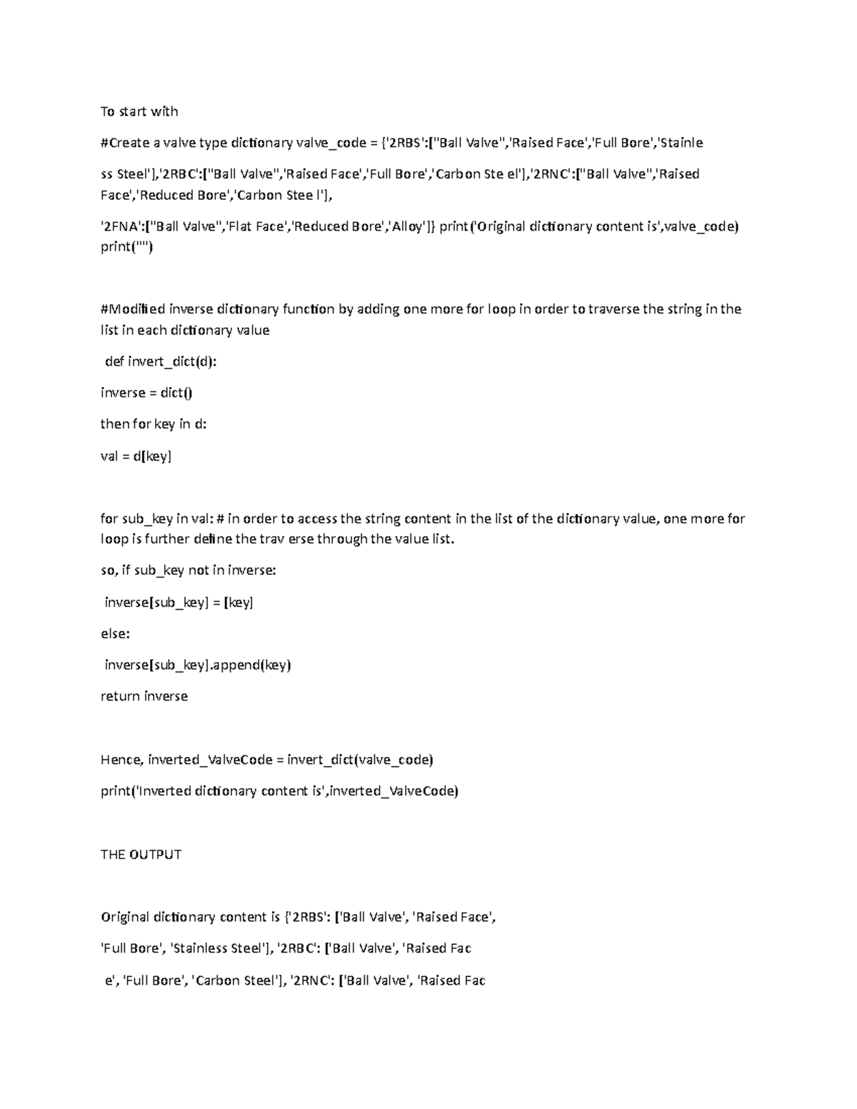 Programming lj8 - learning journal - To start with #Create a valve type ...