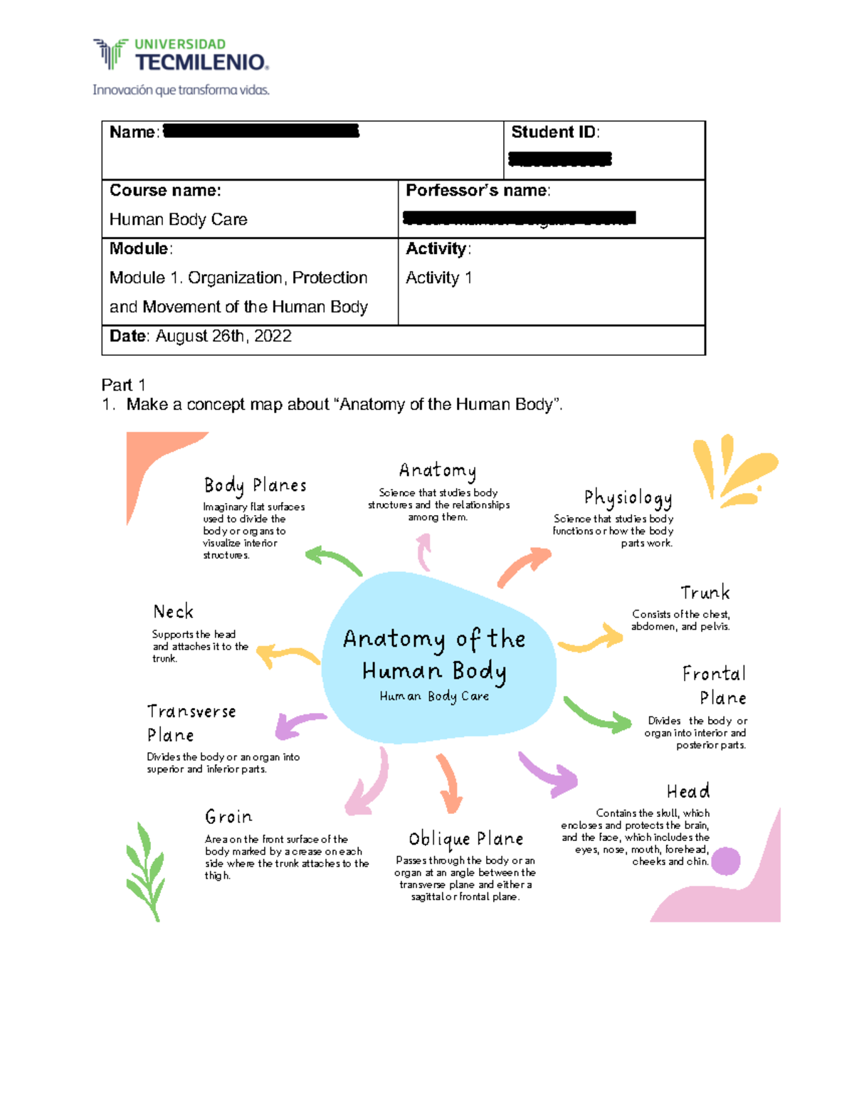 Activity 1 HBC copy - Name : Valeria Castaños Barraza Student ID : AL ...