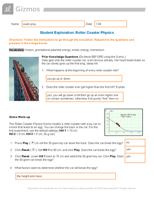 Virtual Lab Guide - Motion with Constant Acceleration- Student Guide - Virtual Lab: Motion with ...