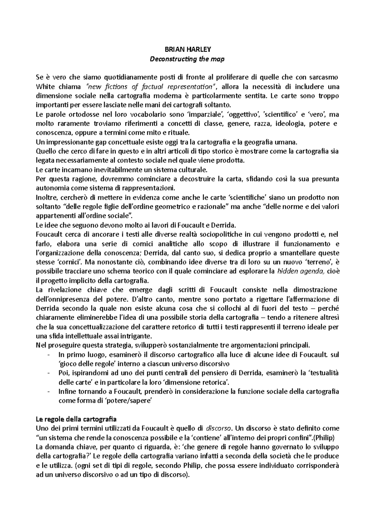 Brian Harley- Deconstructing the map - BRIAN HARLEY Deconstructing the ...