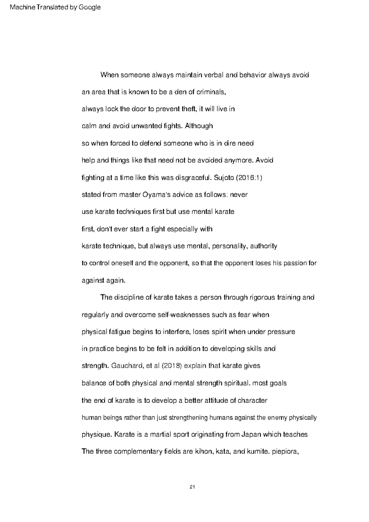 Planning History-Summary 3 - The discipline of karate takes a person ...