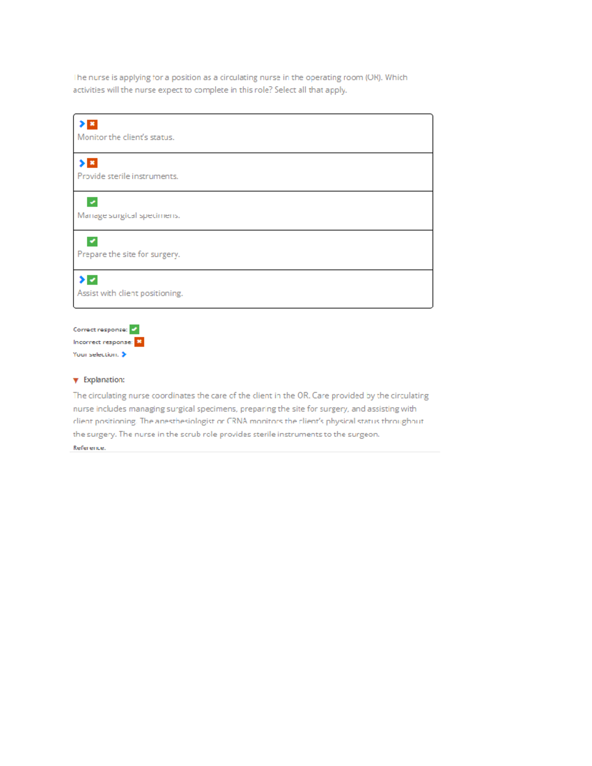 OR Mod Quiz - Practice quiz/homework about the OR - NURS 405 - Studocu