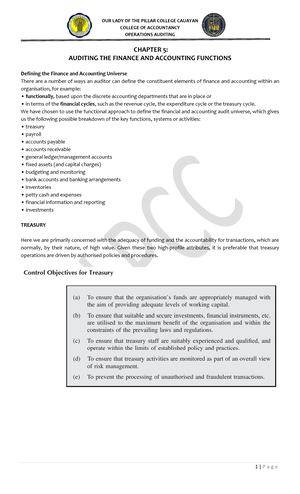 Audit Theory Chapter 1 Reviewer - AUDIT CHAPTER 1 A. Auditing ...