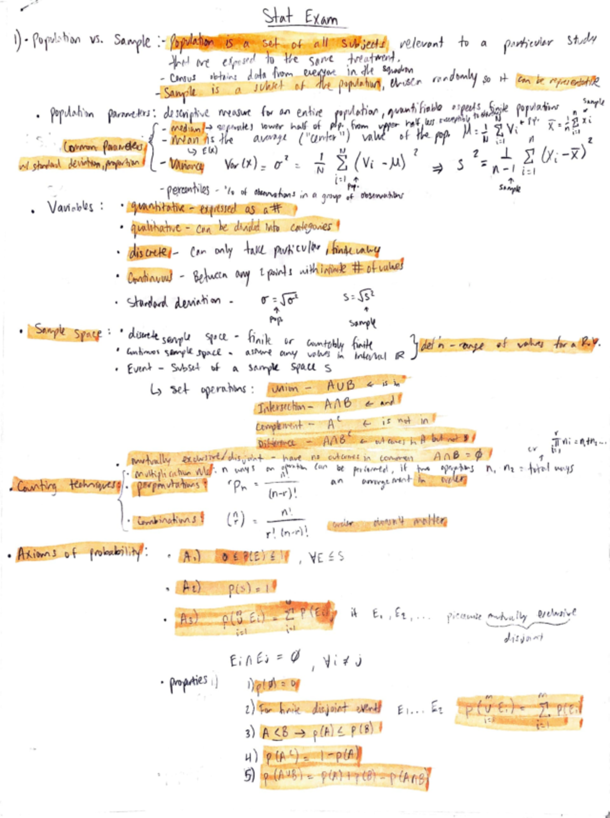 Stat 401 All Notes - C,t,"'"lfw-twl-·- A c.. ',- _i t "',,+ "j~ - - Studocu