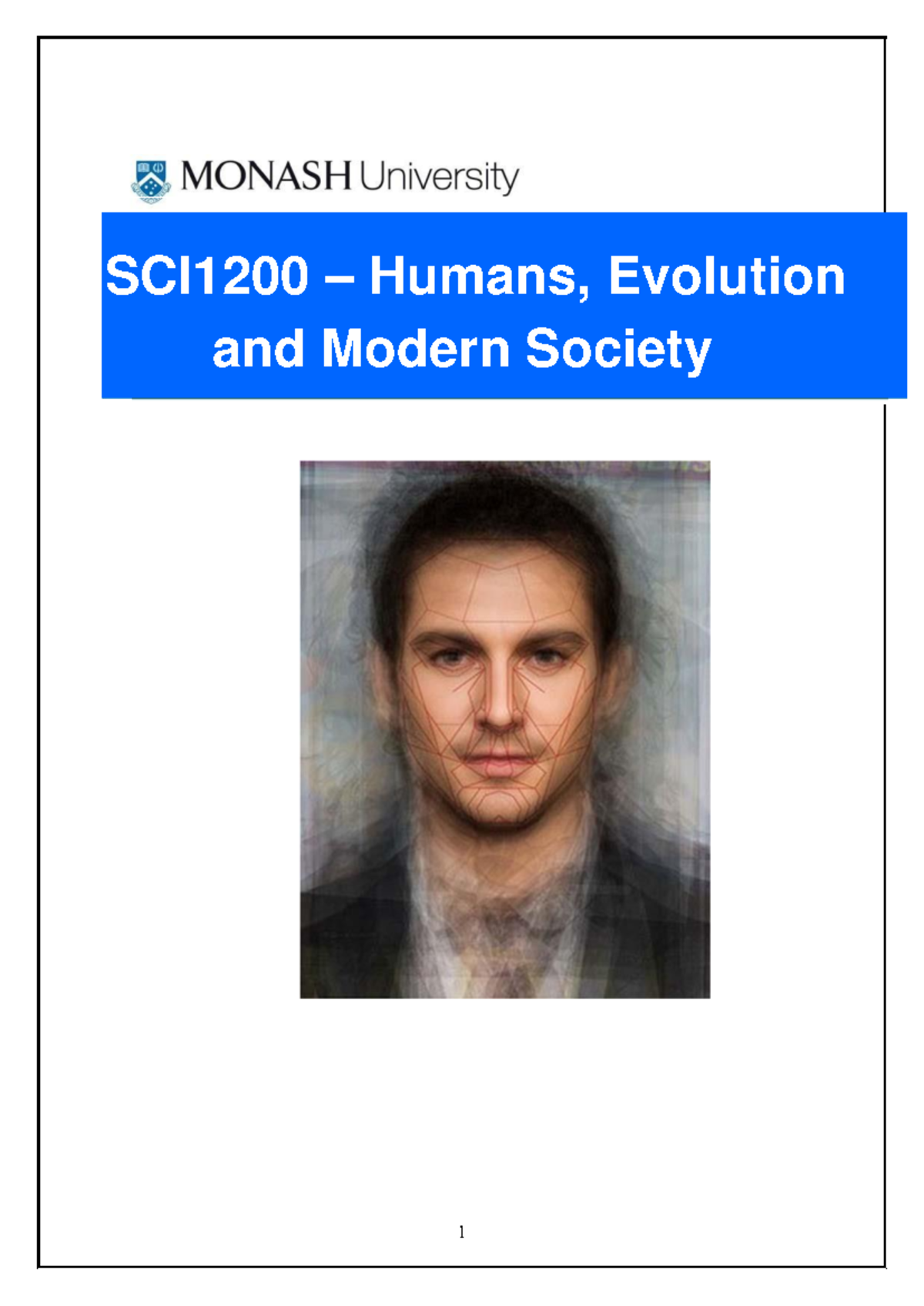 SCI1200-Tutorial manual-Tutorial 1 - 2024 - SCI1200 – Humans, Evolution ...