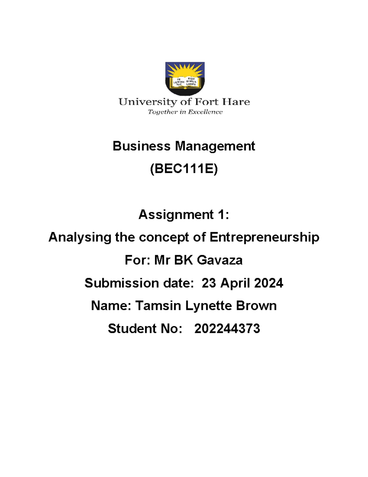 Business Management Entrepreneur Assignment 23 - Business Management ...