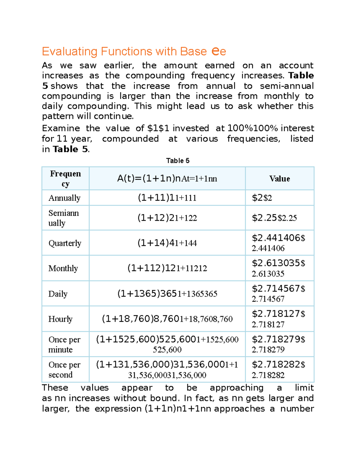 2-2 Reading and Participation Activities Exponential Functions 5 ...