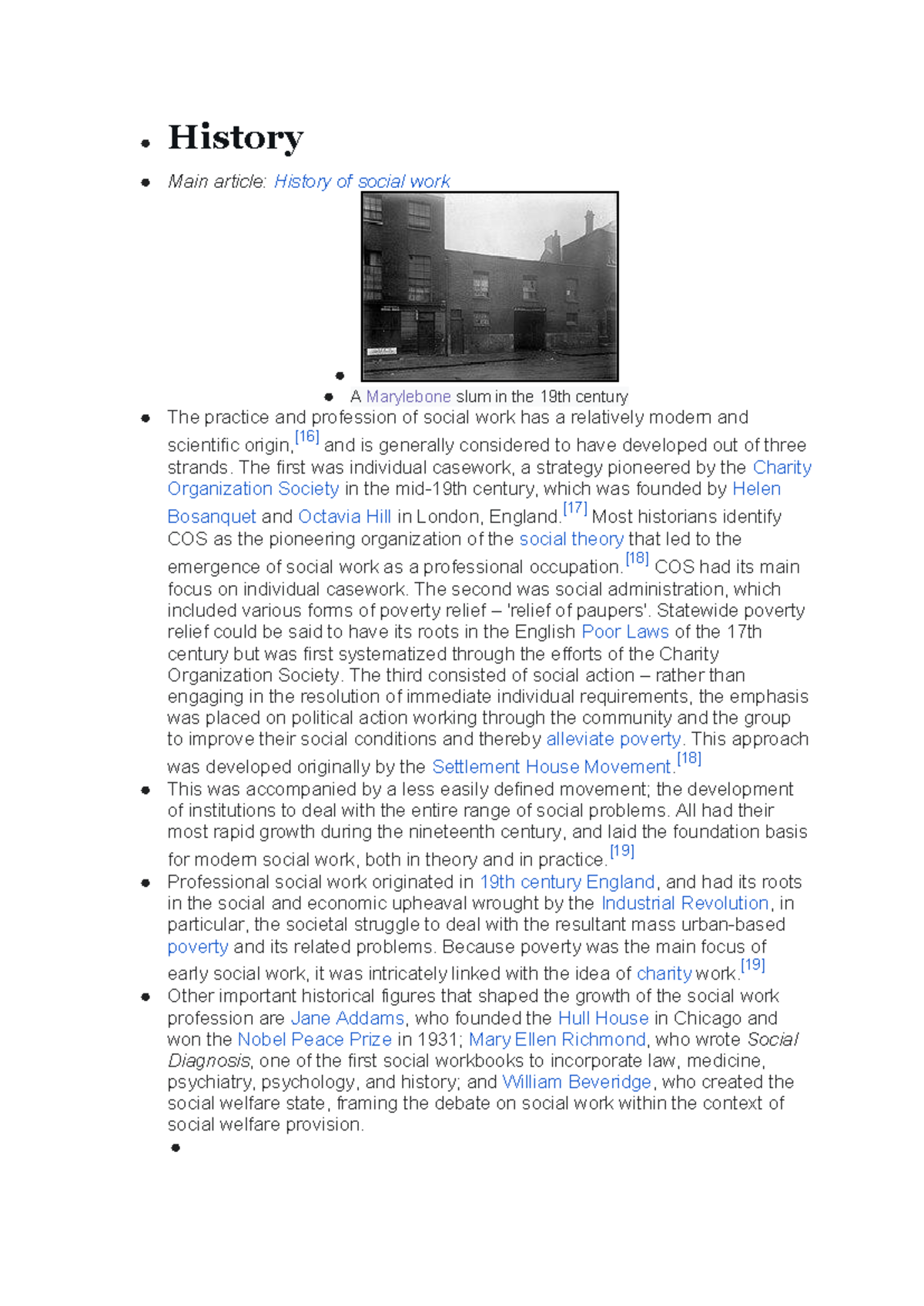 History - social work - History Main article: History of social work A ...