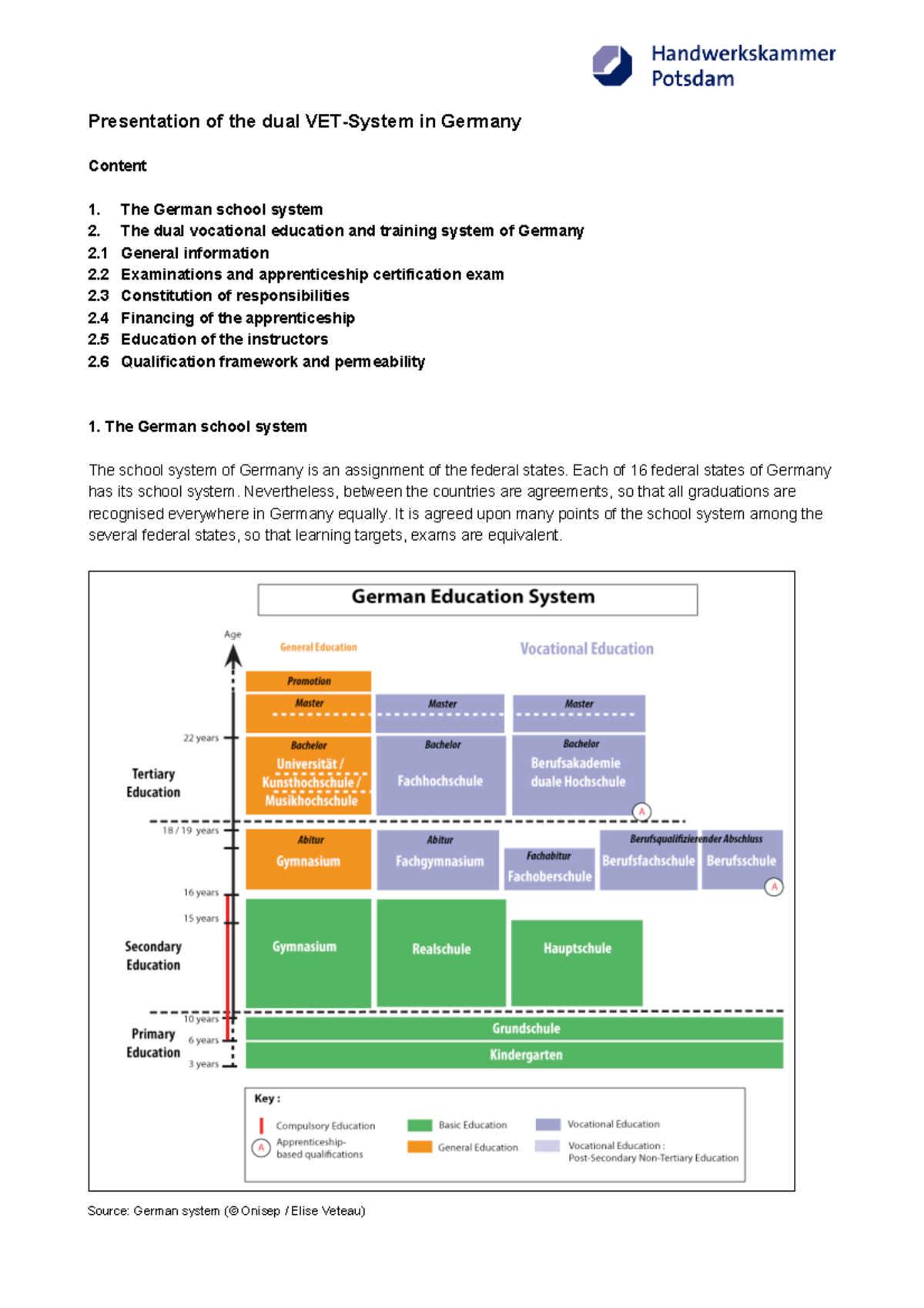 Dual-vet-germany - The school system of Germany is an assignment of the ...