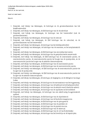 Histologie thema 4 epitheel - I. INLEIDING: KENMERKEN, OORSPRONG EN ...