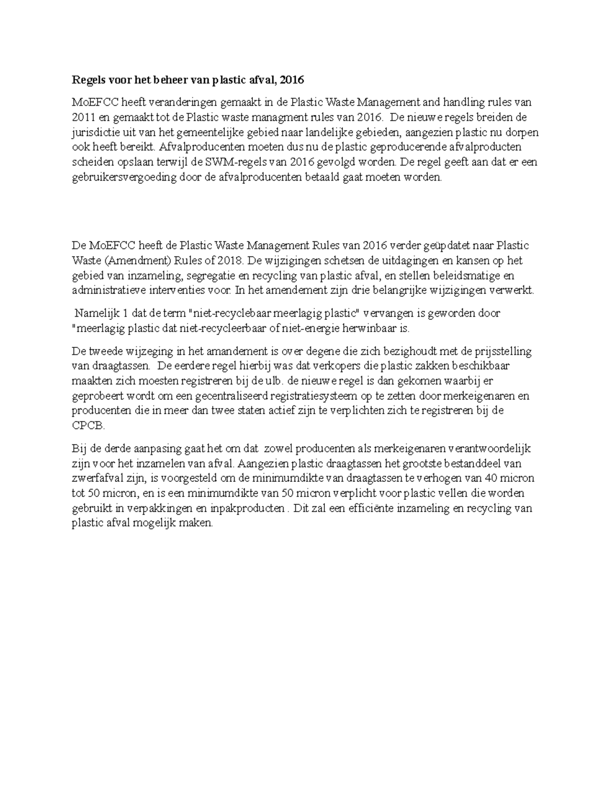Regels voor het beheer van plastic afval amt - Regels voor het beheer ...