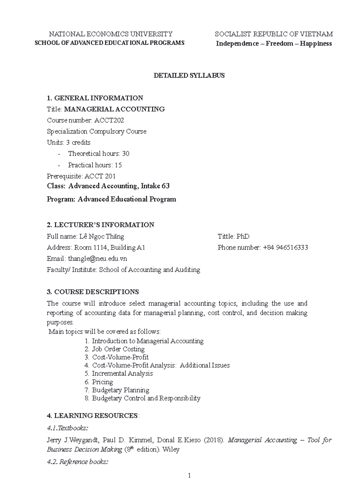 ACCT 202- Detailed syllabus - 2023 - Accounting - NATIONAL ECONOMICS ...