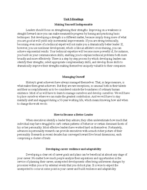 Unit 4 Readings - Professor: Christian J. Resick - Unit 2 Readings ...