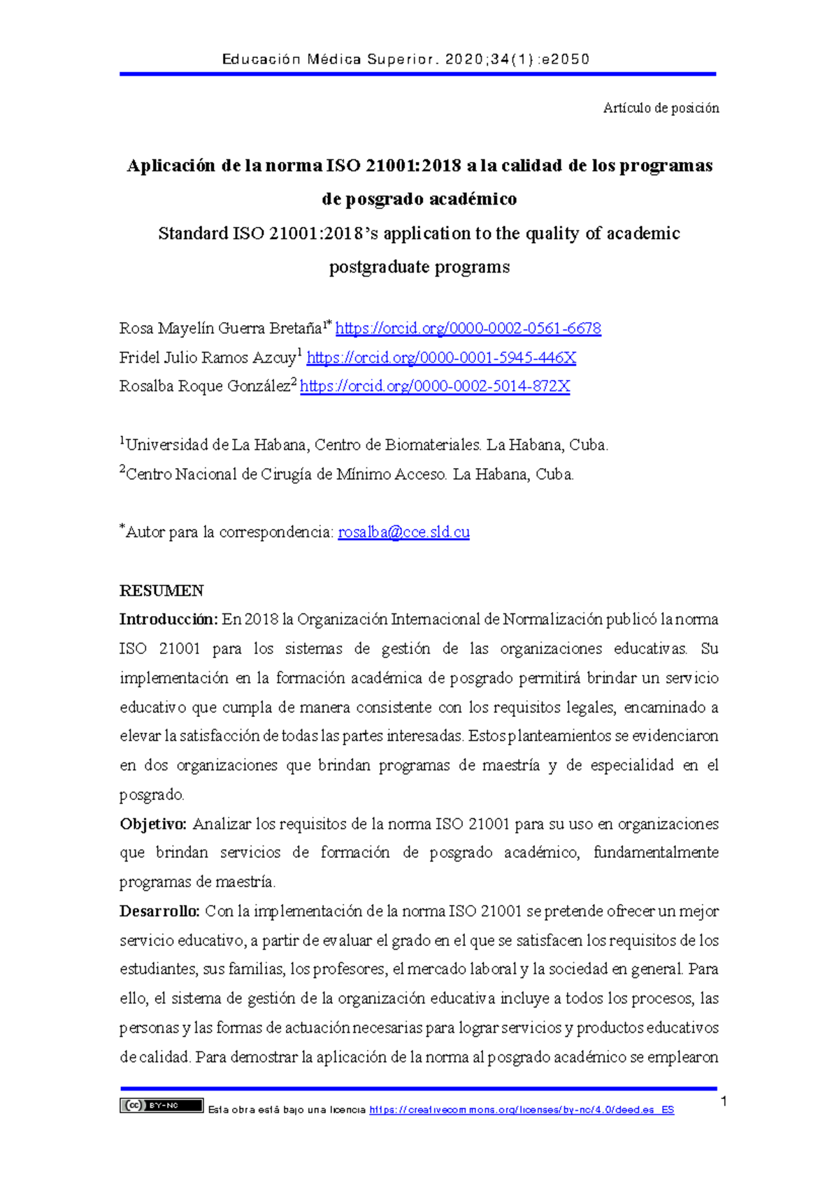 1561 2902 ems 34 01 e2050 - Artículo de posición Aplicación de la norma ...