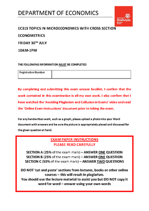 EC315 Sample Class Test - Sample EC315 Class Test Sample MCT Questions ...