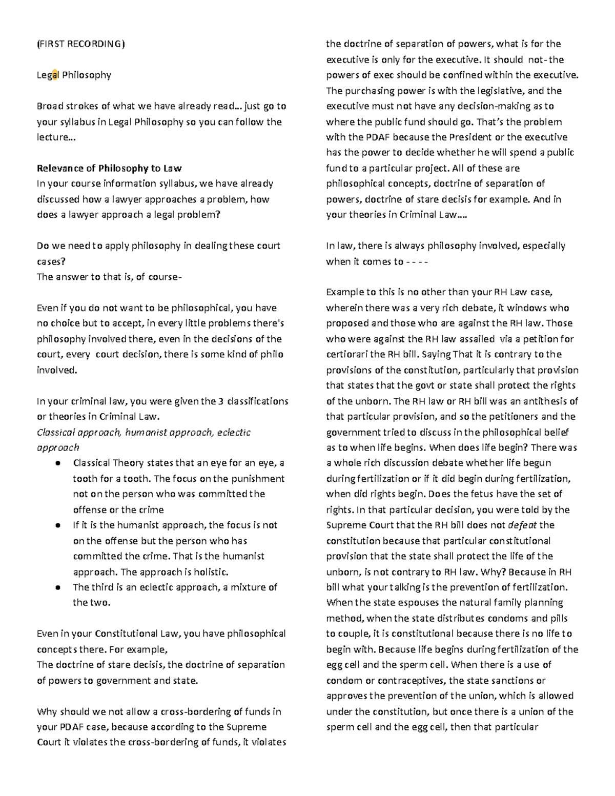 Djip Leg Philo- Midterm- Reviewer - (FIRST RECORDING) Legal Philosophy ...