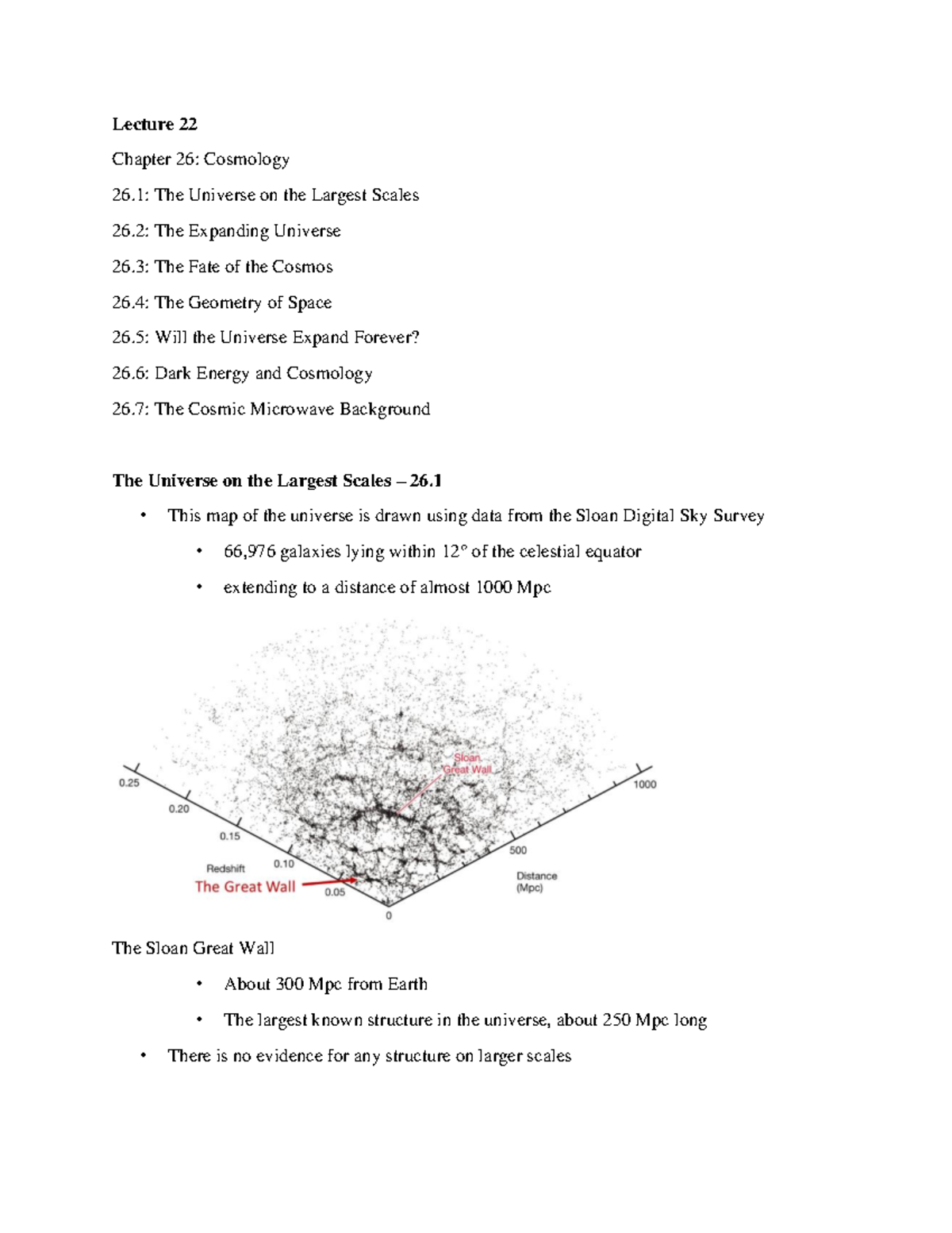 Lecture 22 - chapter 26 - cosmology - Lecture 22 Chapter 26: Cosmology ...