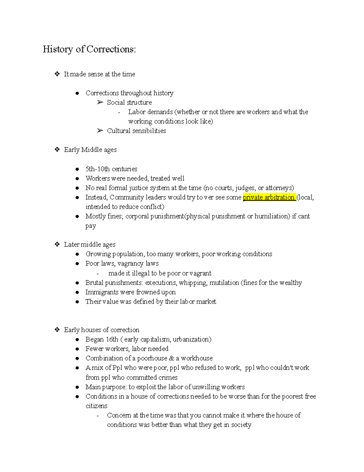 CRJU203 - lecture - History of Corrections: It made sense at the time ...