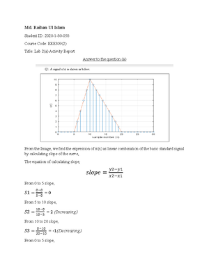 Lab1: Study of Sampling, Quantization and Encoding - COURSE NO.: EEE ...