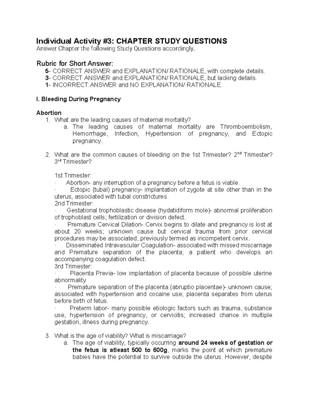 Individual Activity #3 (real) - Individual Activity #3: CHAPTER STUDY ...