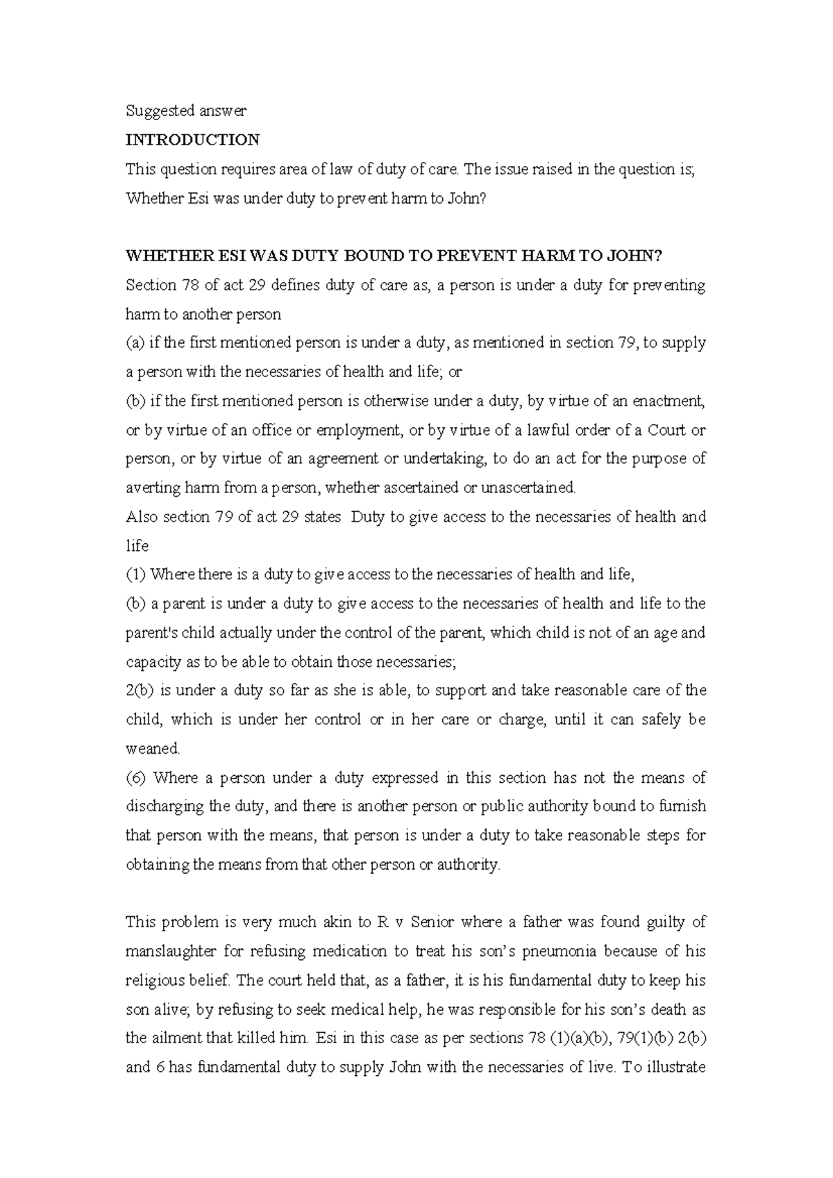 Suggested answer - Suggested answer INTRODUCTION This question requires ...