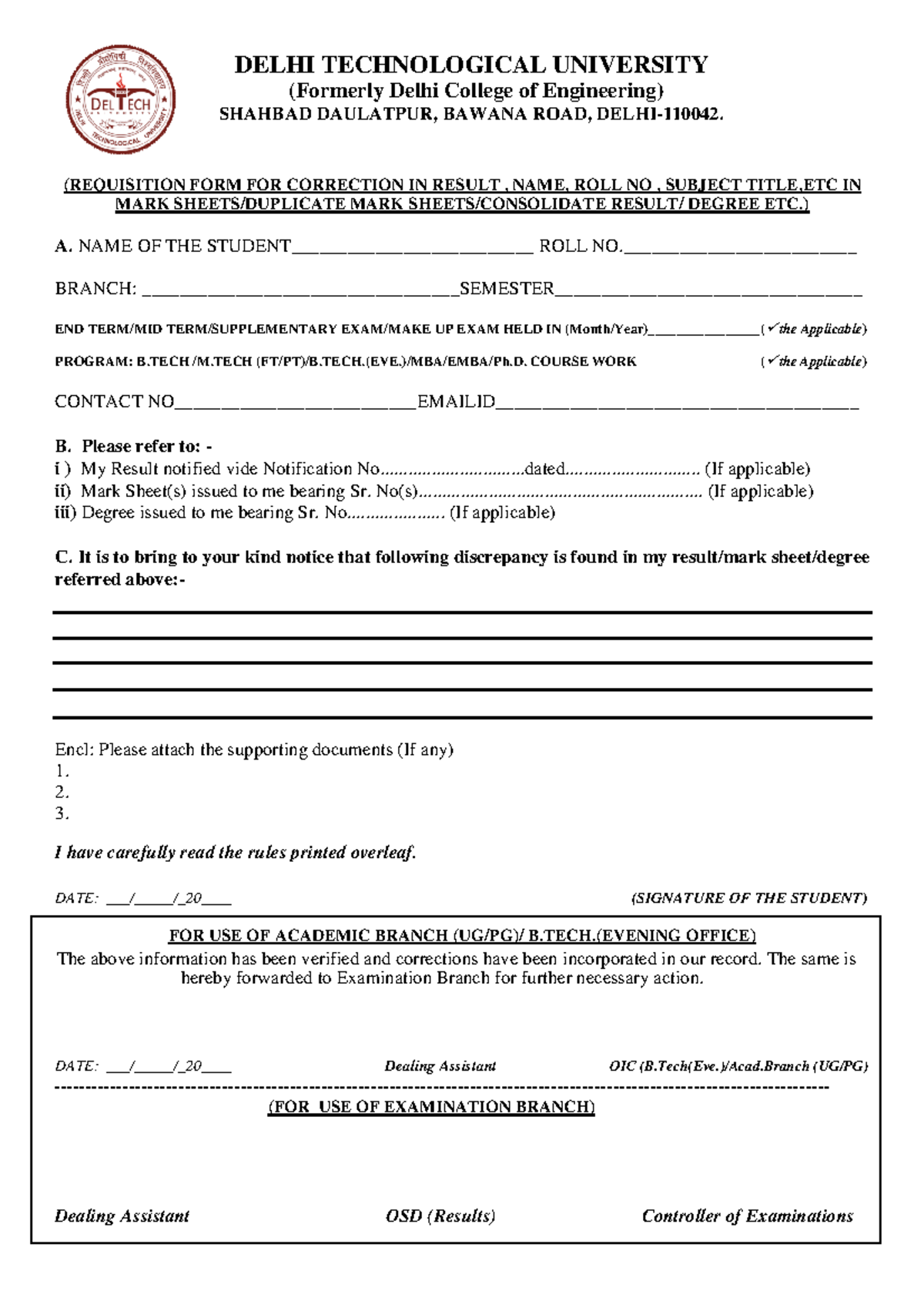 Discrepancy Performa 09062017 - DELHI T (Form SHAHBAD DA (REQUISITION ...