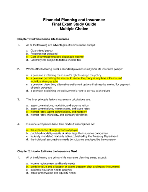 Financial Planning Exam 3 Cheat Sheet - FIN101_MH_V2 | Topic 10 ...