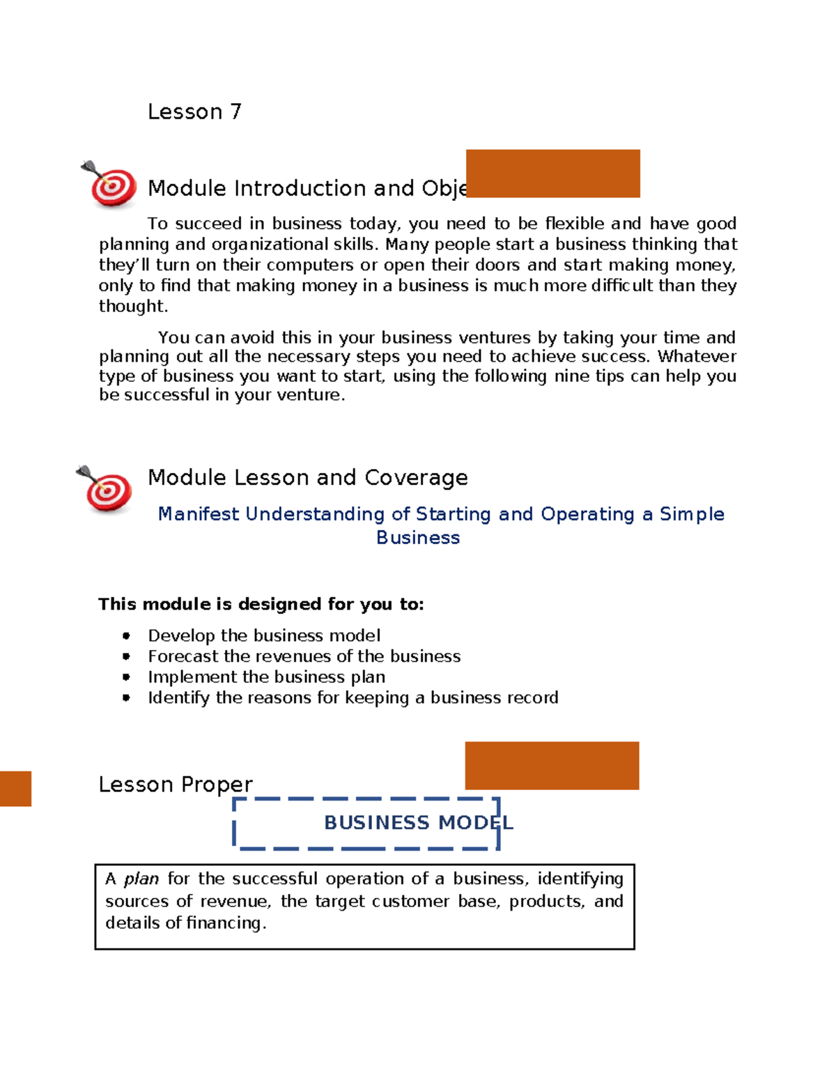 Manifest Understanding of Starting and Operating a Simple Business ...