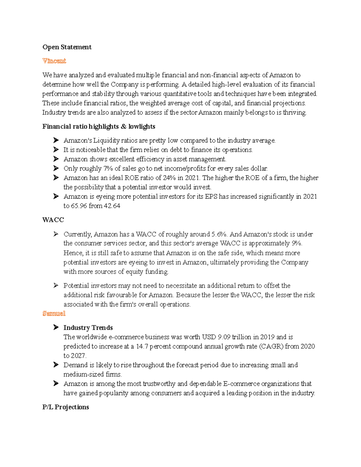 Debate Script - Open Statement Vincent We have analyzed and evaluated ...