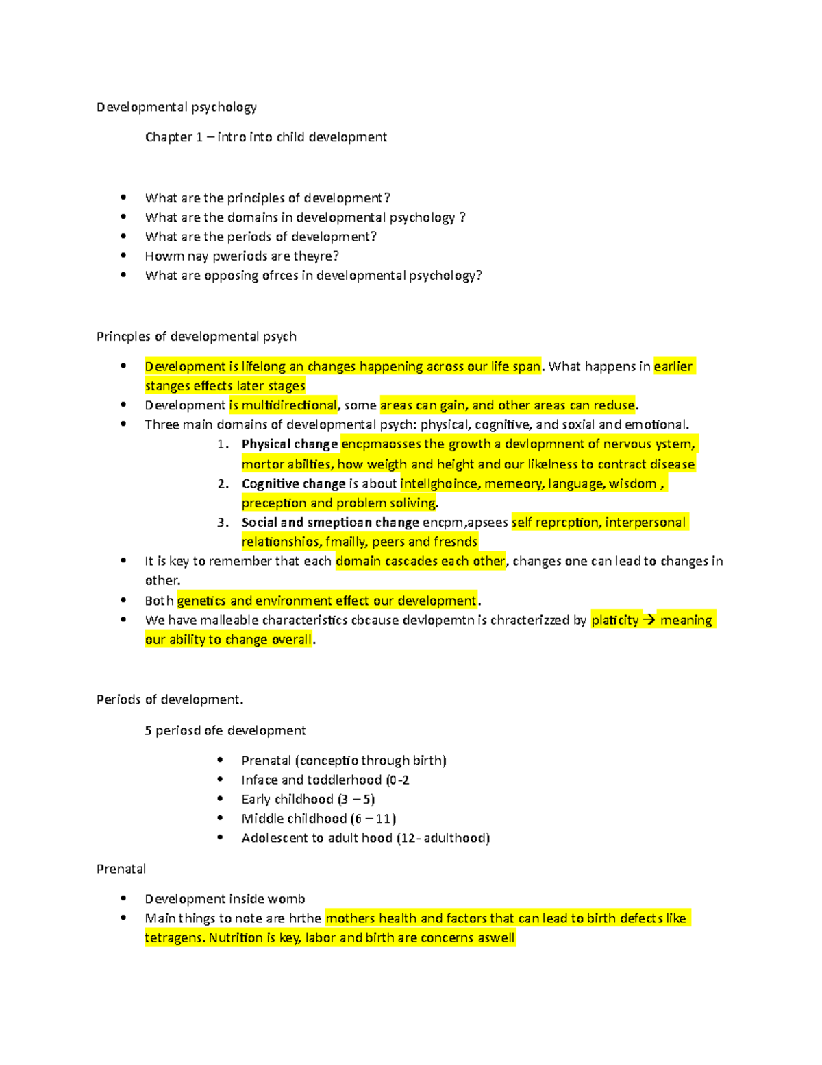 Developmental psychology - Developmental psychology Chapter 1 – intro ...