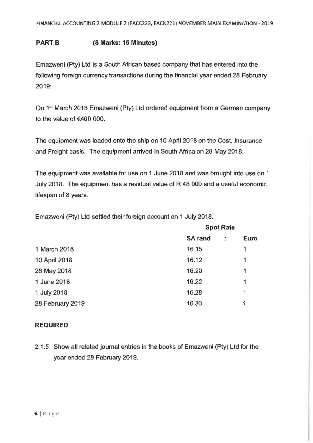 2019 Final Exam question paper - Studocu