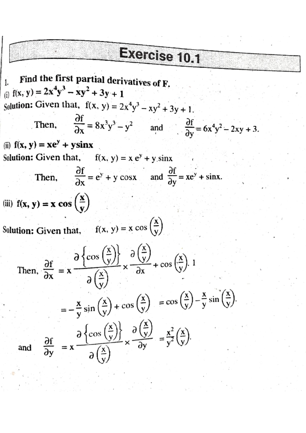 Partial Diffrentiation (10 - Bachelors in Science Computer Science ...