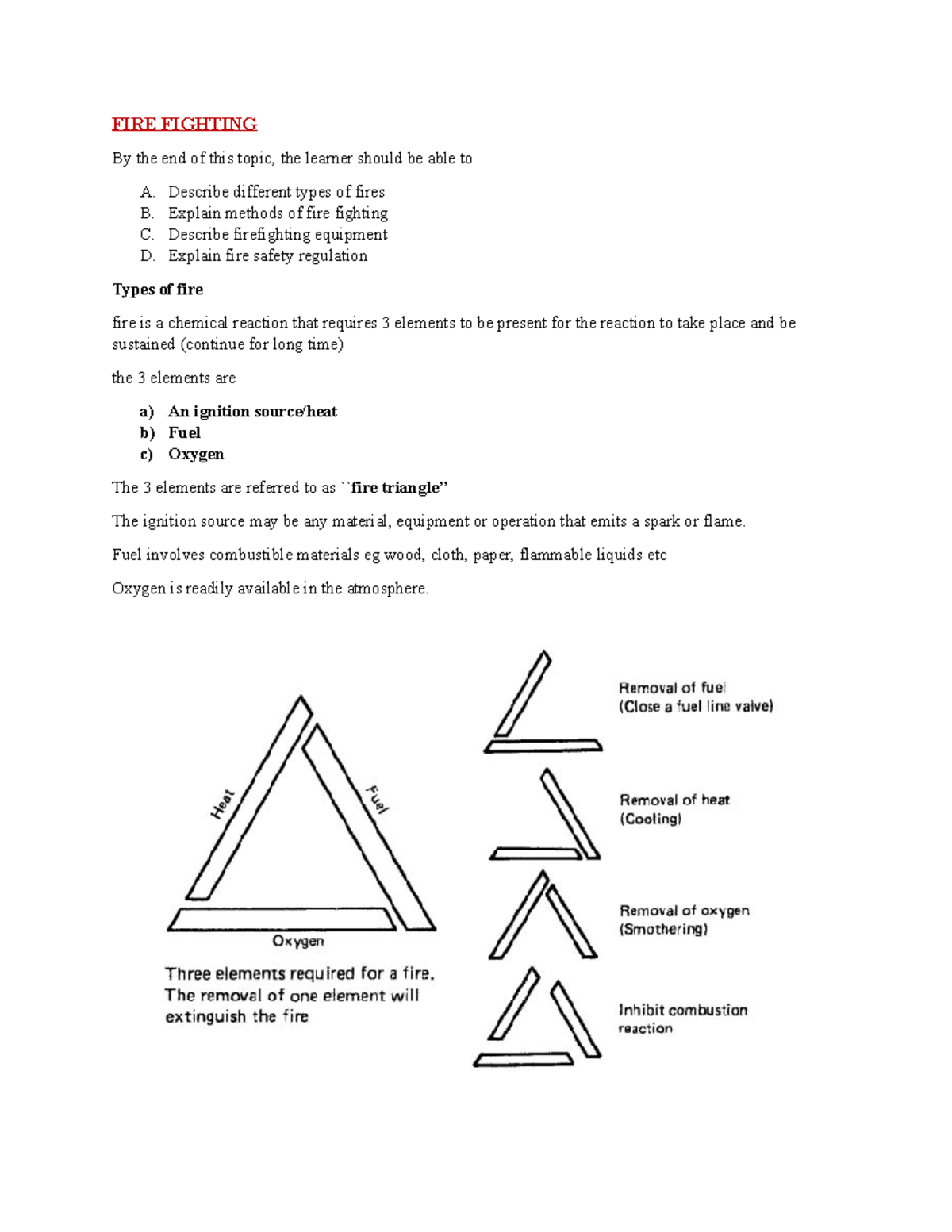 FIRE Fighting-1 - Safety measures - FIRE FIGHTING By the end of this ...