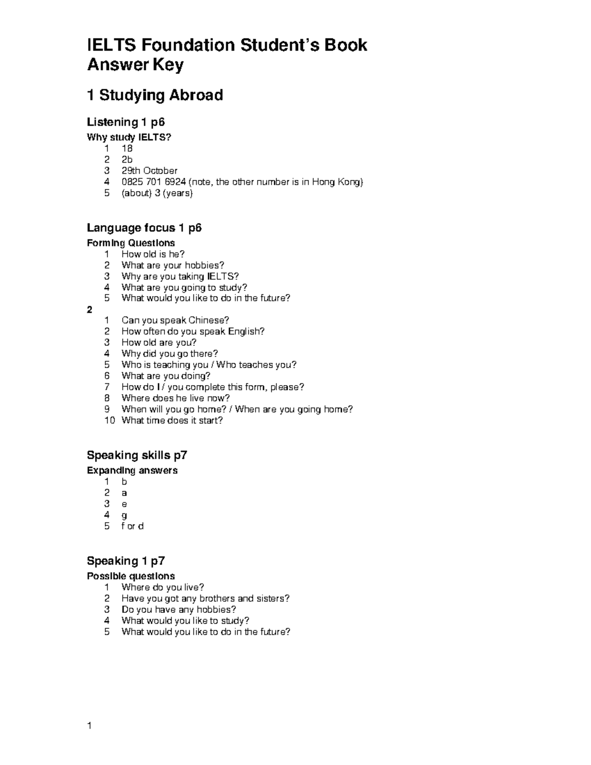 Macmillan - Ielts Introduction Student s Book Answer Keys - Answer Key ...
