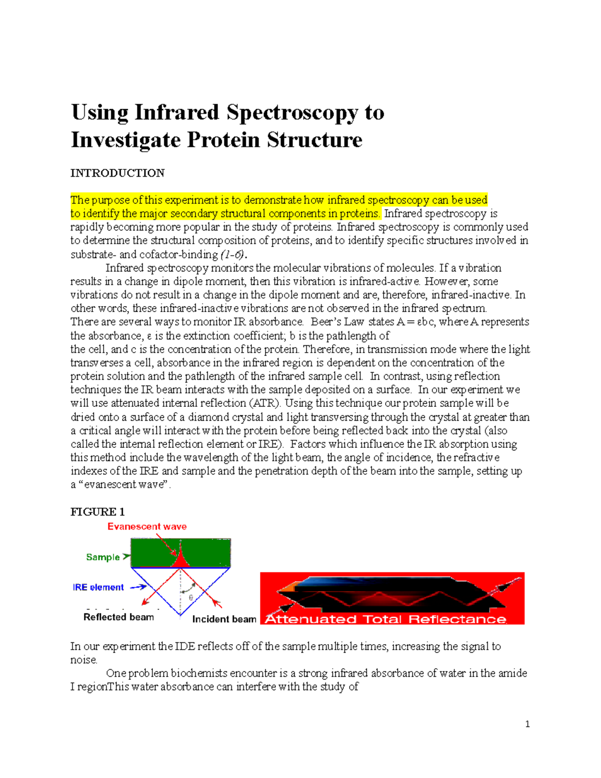 FTIR Proteins with fitting F19 - Using Infrared Spectroscopy to ...