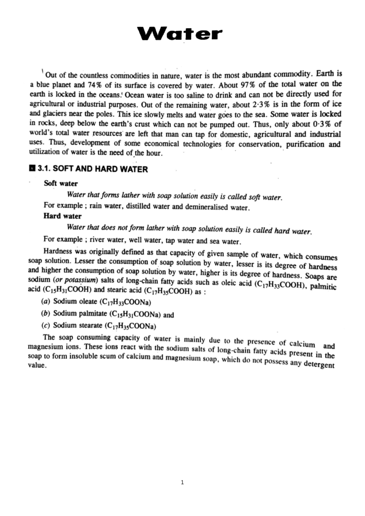 Water Unit-III(M) - Engineering Chemistry - Studocu