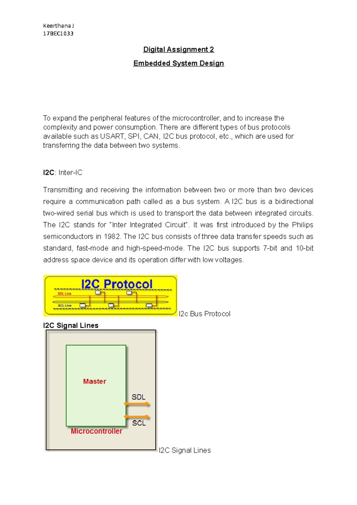 Esdda 2 - 17BEC Digital Assignment 2 Embedded System Design To expand ...