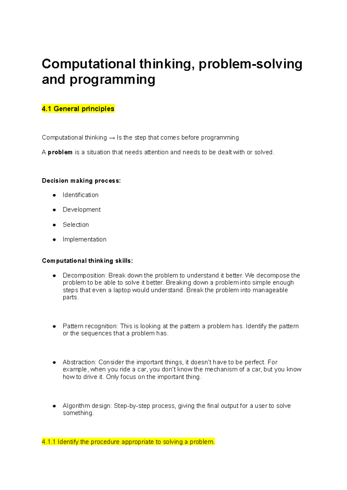 CS 4 Apuntes Comp. Thinking - Computational thinking, problem-solving ...